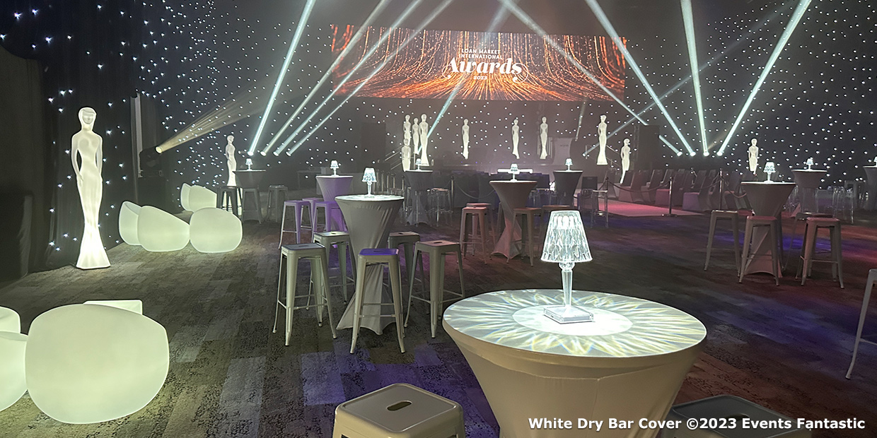 White Dry Bar Cover For Hire ⭐️ Brisbane, Gold Coast & Tweed