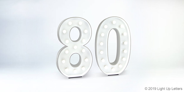 80 – 1.2M Light Up Numbers ⋆ For Hire Events Fantastic Australia