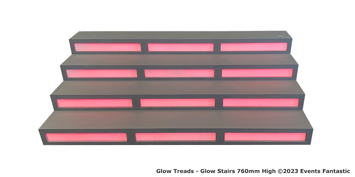 Illuminated Stage Stairs For Hire ⭐️ at Events Fantastic Australia