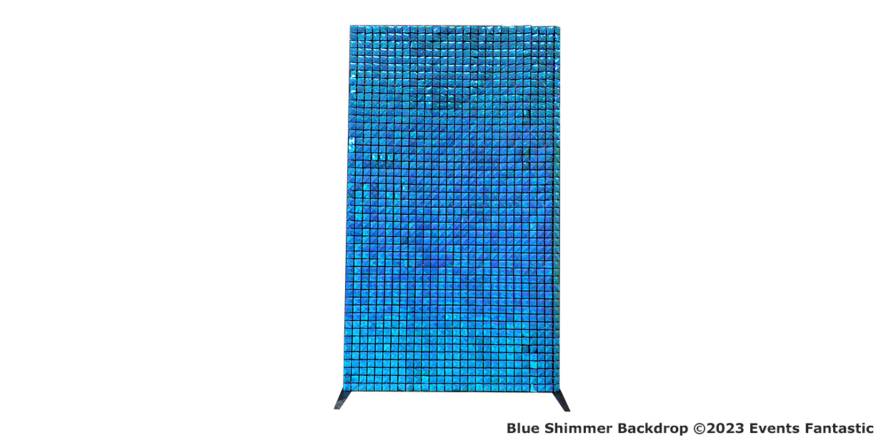 Blue Sparkle Shimmer Backdrop For Hire ⋆ Events Fantastic Australia